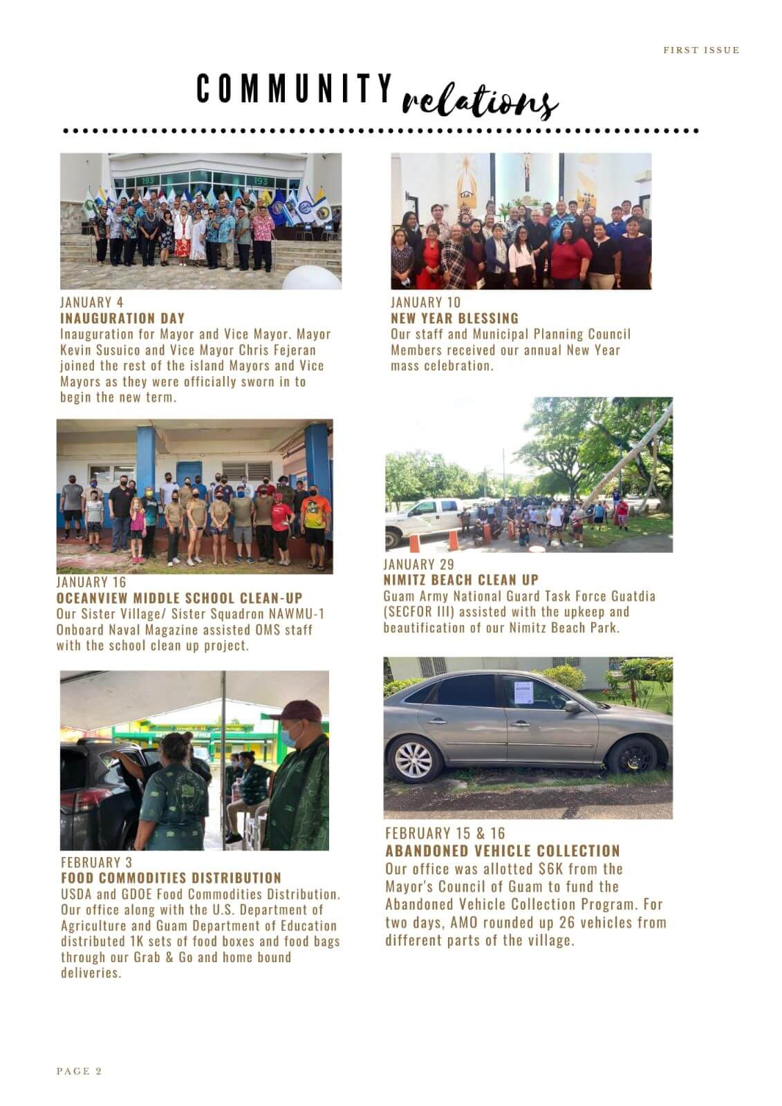 Agat Mayor’s Office Village News - MCOG |Mayors Council of Guam